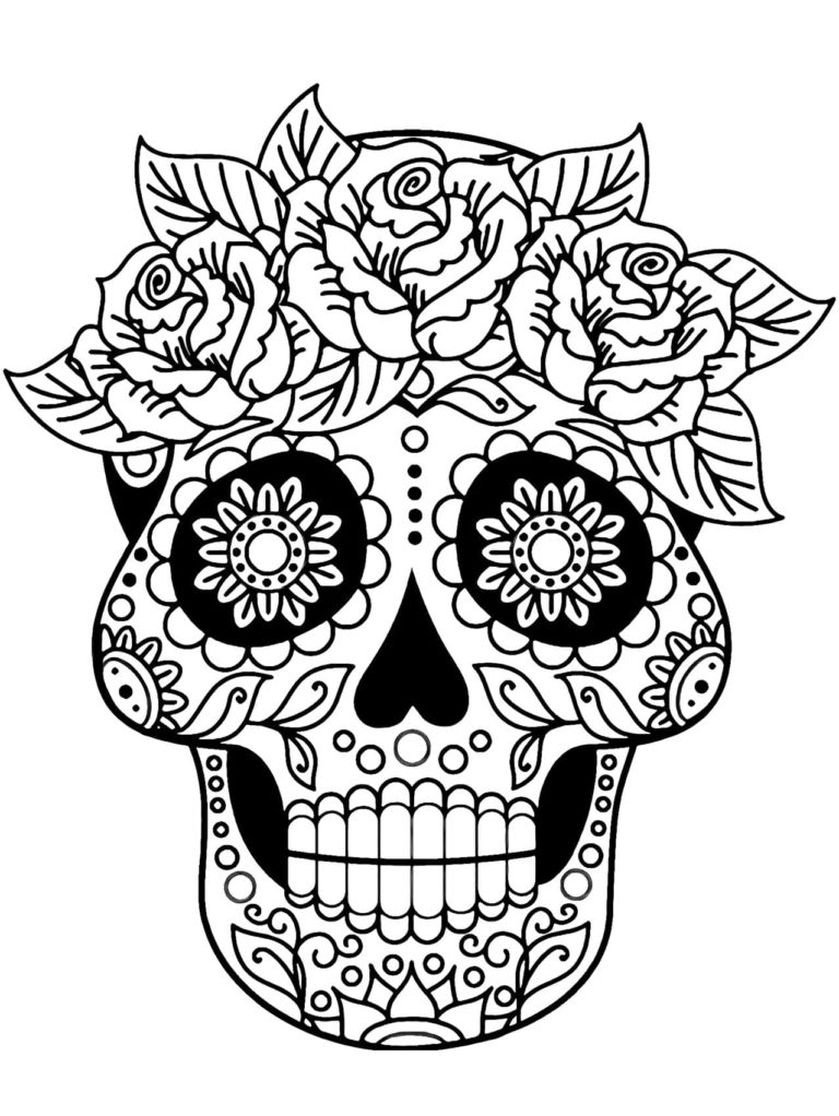 Disegni di Dia de Los Muertos da Colorare