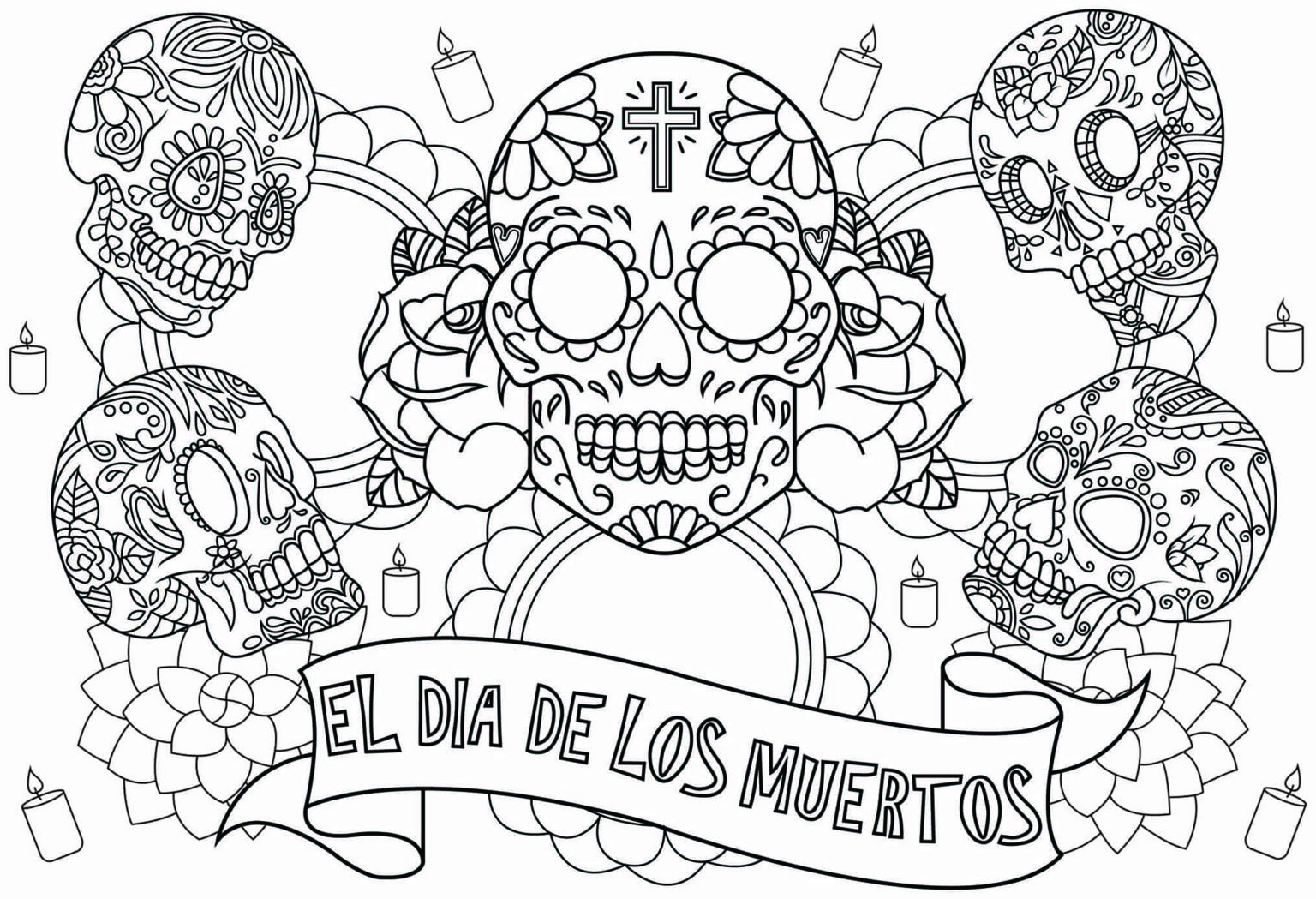 Dibujos de El Día de Muertos para Colorear
