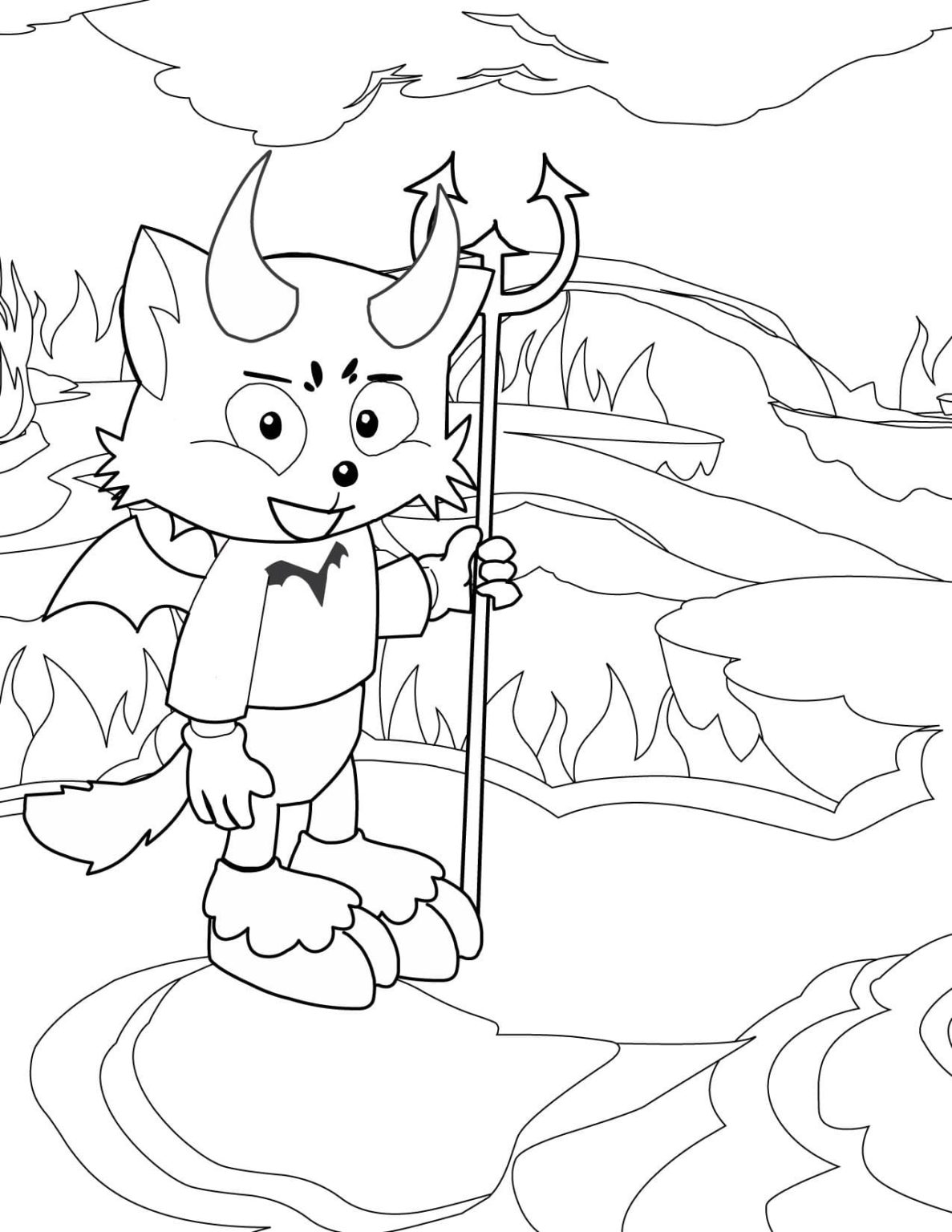 Coloriage Diable à imprimer