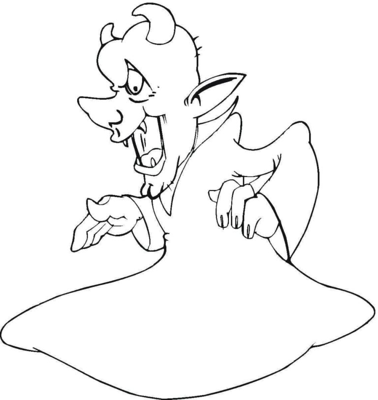 Coloriage Diable à imprimer