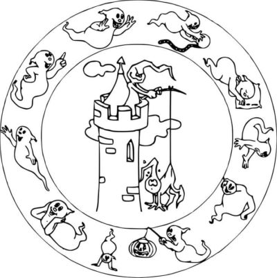 Disegni di Mandala di Halloween da Colorare