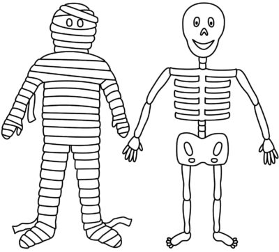Disegni di Scheletro da Colorare