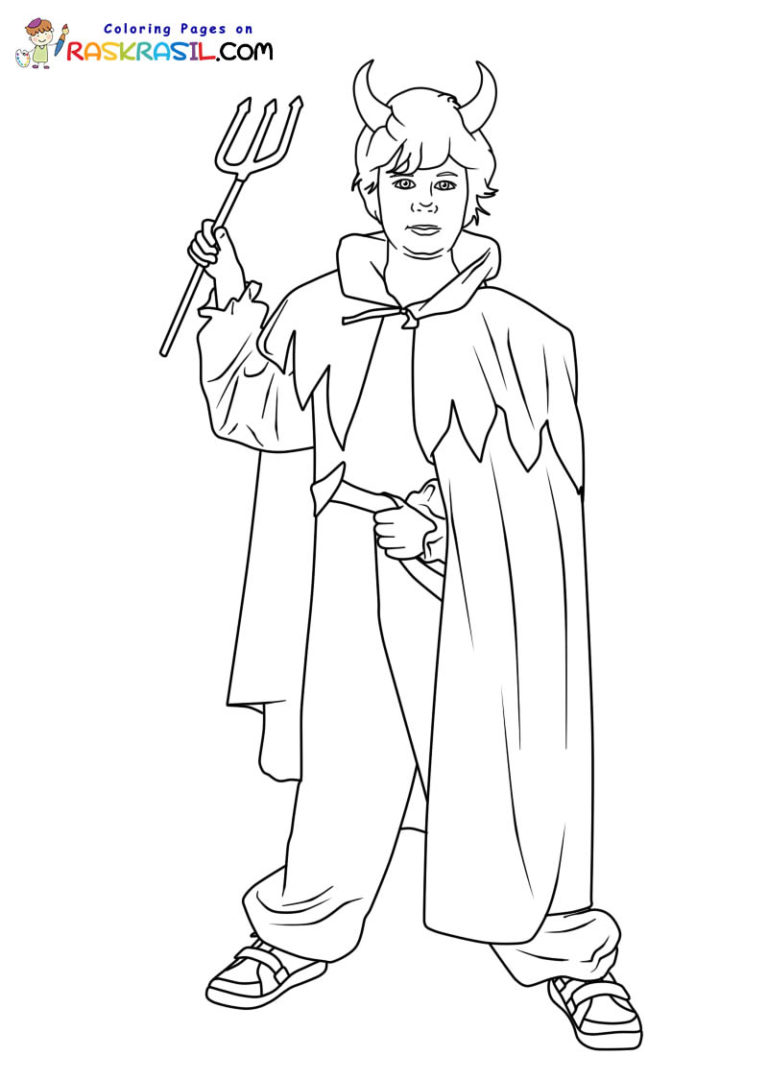 Coloriage Diable à imprimer