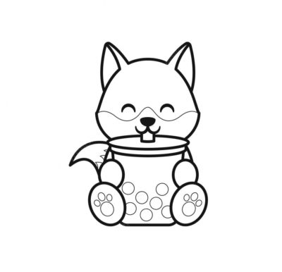 Boba Tea Coloring Pages
