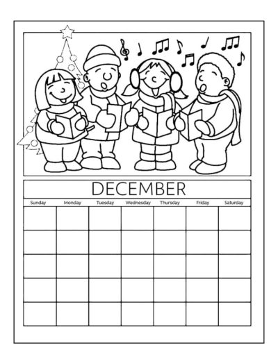 December Coloring Pages
