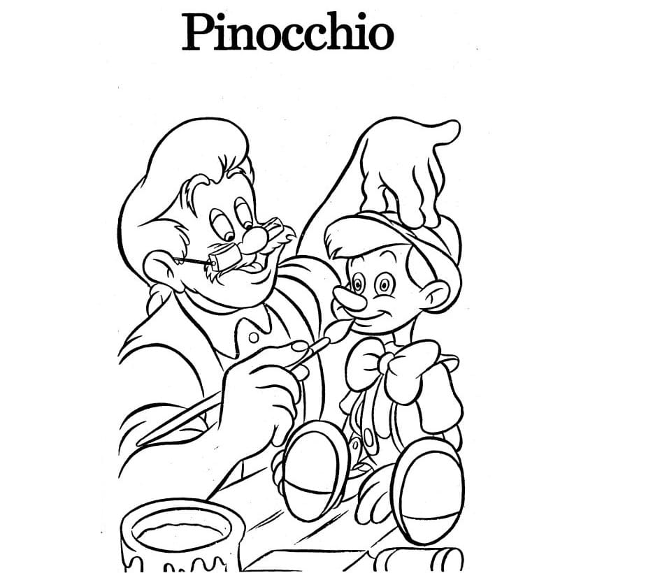Coloriage Pinocchio à imprimer
