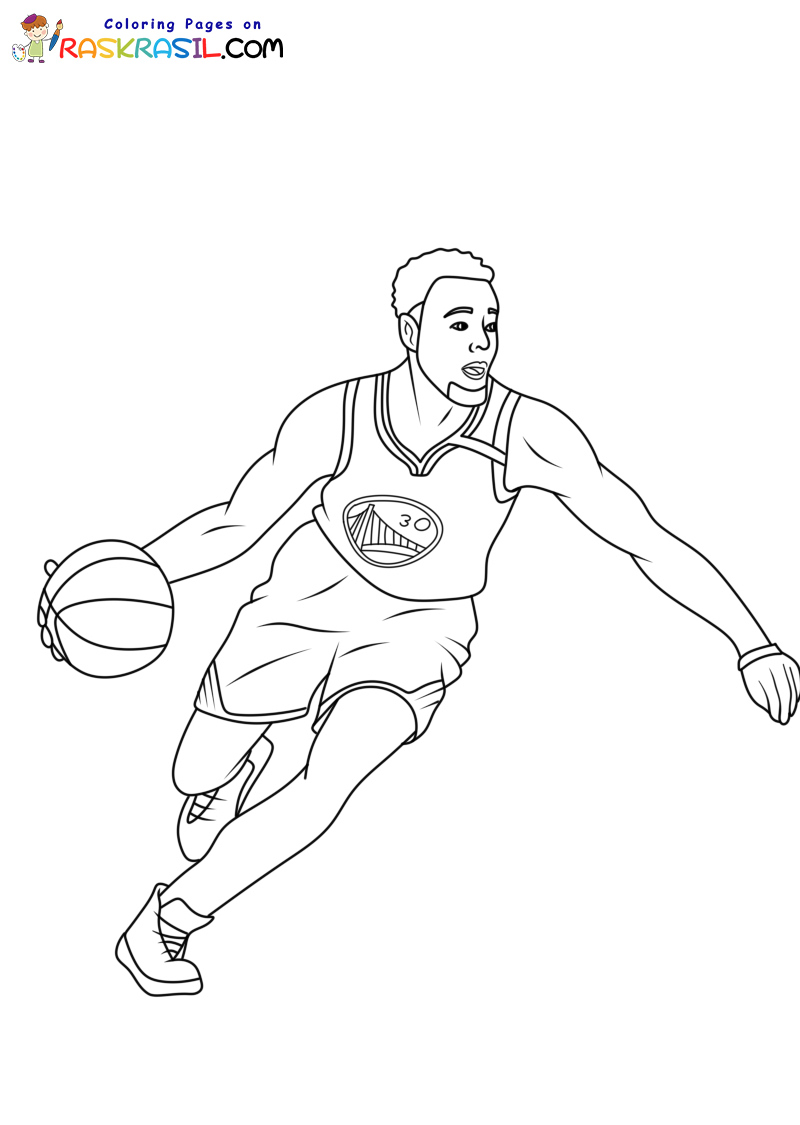 Coloriage Stephen Curry à imprimer