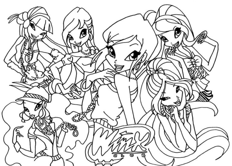 Dibujos de El Club Winx para Colorear