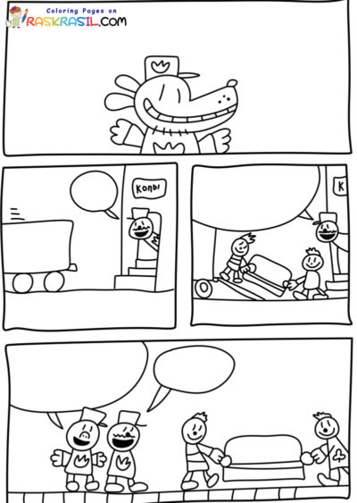 Dog Man Coloring Pages