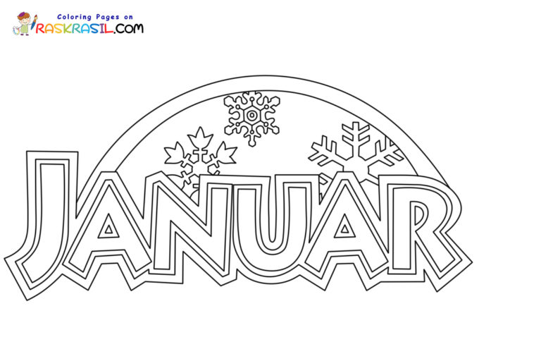 Ausmalbilder Januar | Kostenlos Malvorlagen zum Ausdrucken
