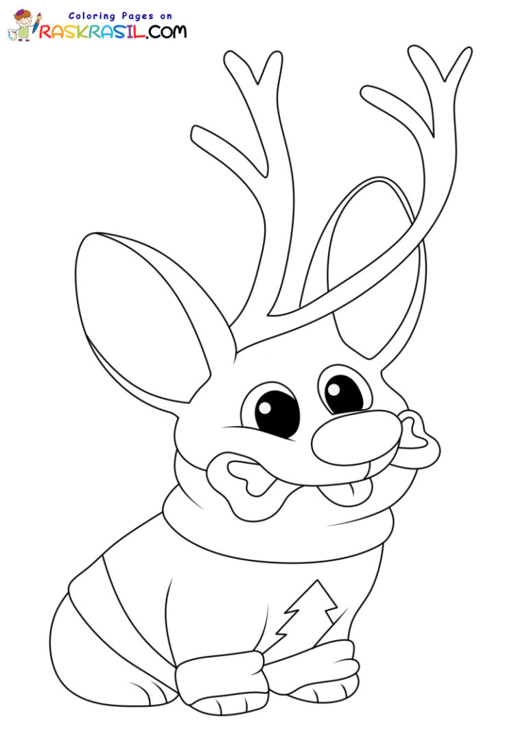 Christmas Animals Coloring Pages