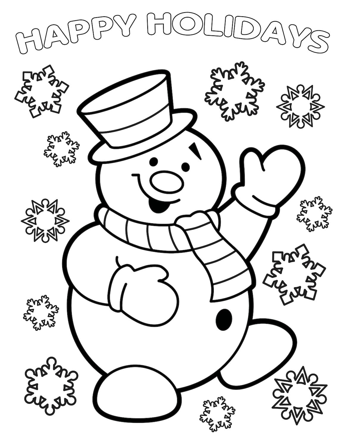 Happy Holidays Coloring Pages
