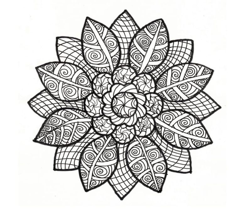 Zentangle Coloring Pages