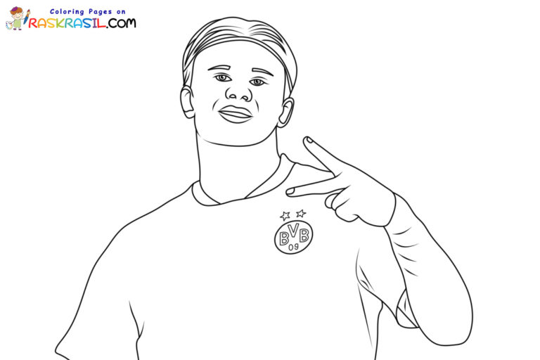 Erling Haaland Coloring Pages