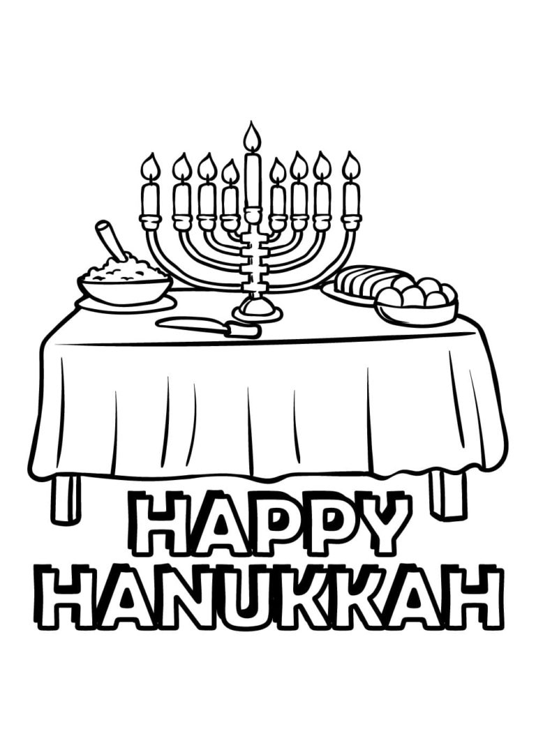 Coloriage Hanukkah à imprimer