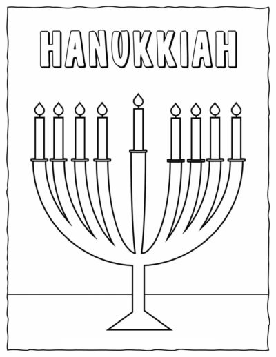 Coloriage Hanukkah à imprimer