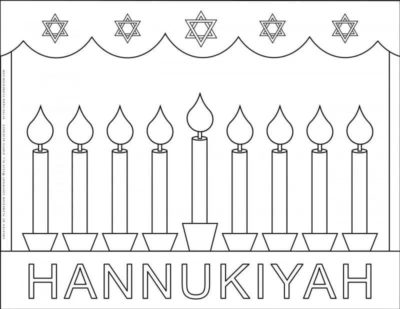 Coloriage Hanukkah à imprimer
