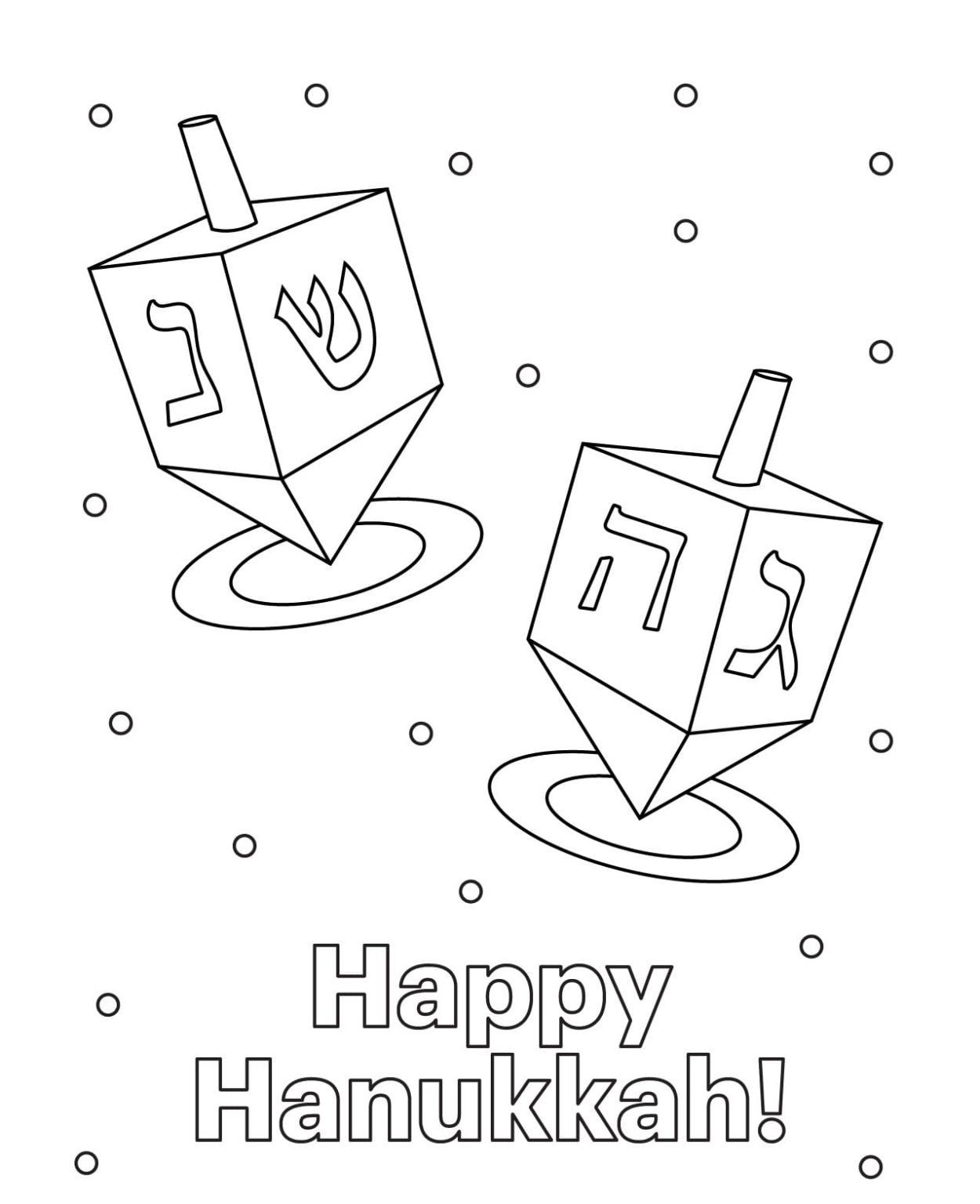 Coloriage Hanukkah à imprimer