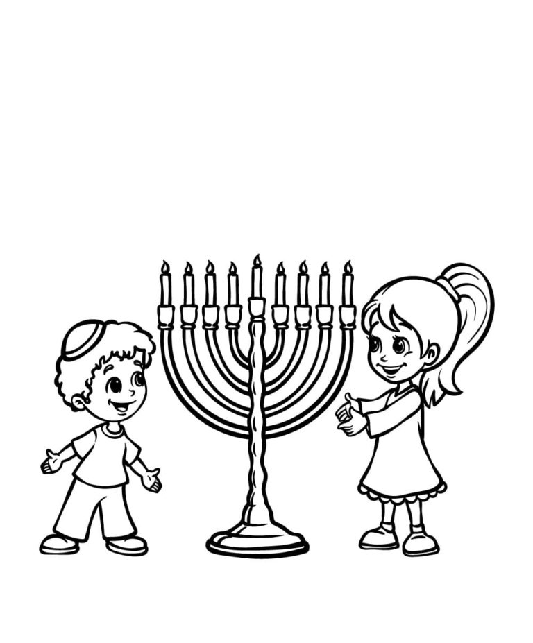 Coloriage Hanukkah à imprimer