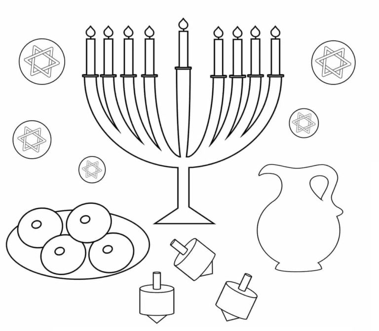 Coloriage Hanukkah à imprimer