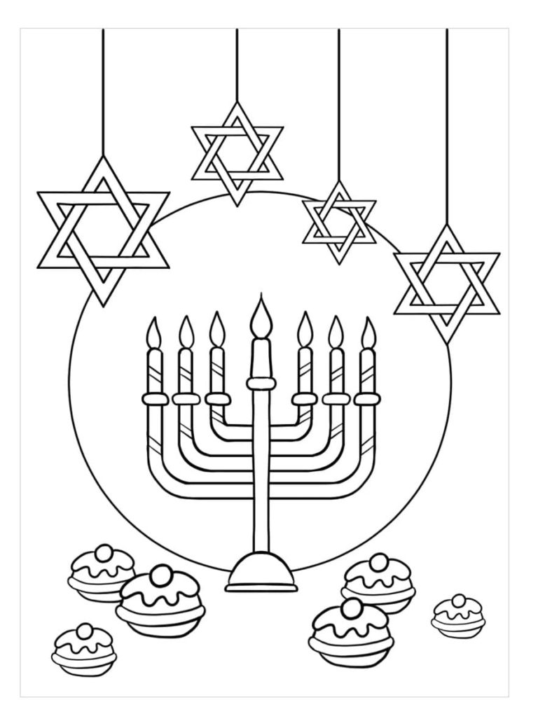 Coloriage Hanukkah à imprimer