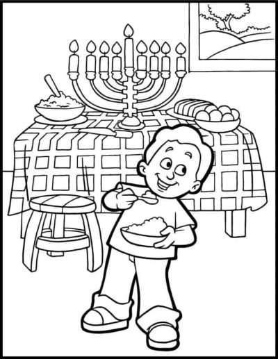 Coloriage Hanukkah à imprimer