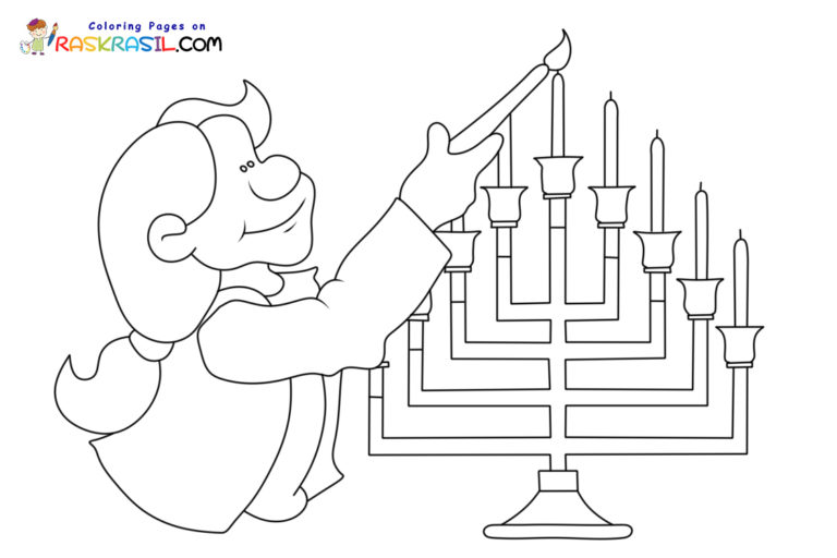Coloriage Hanukkah à imprimer