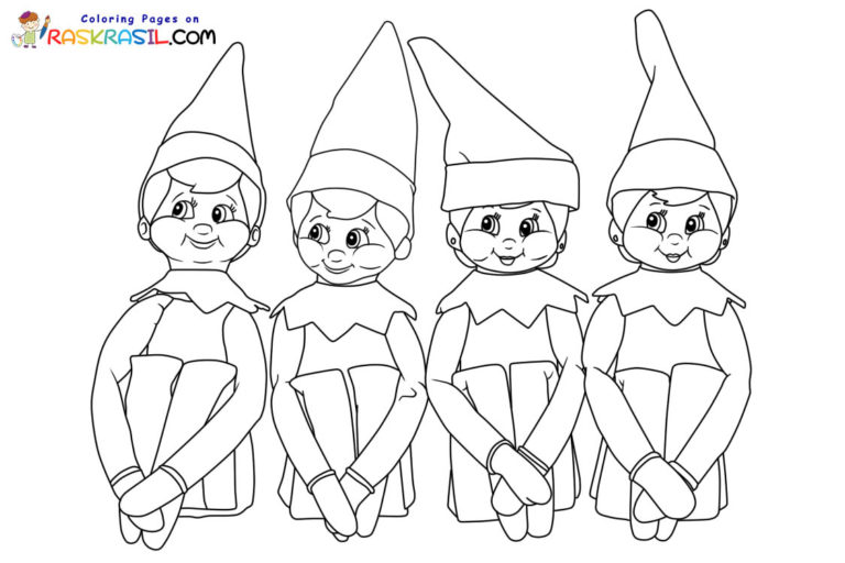 Elf on the Shelf Coloring Pages