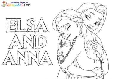 Elsa and Anna Coloring Pages