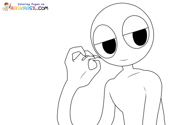 Dibujos de Purple Rainbow Friends para Colorear