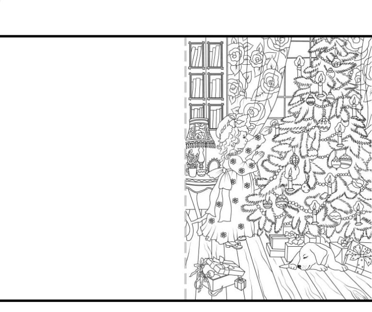 Dibujos de Tarjetas de Navidad para Colorear