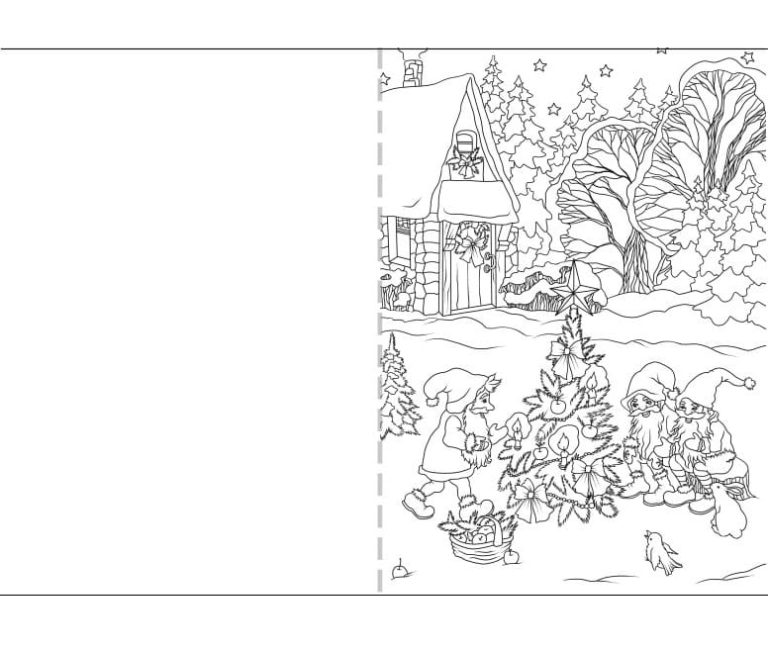 Coloriage Cartes de Noël à imprimer