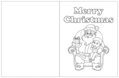 Coloriage Cartes de Noël à imprimer
