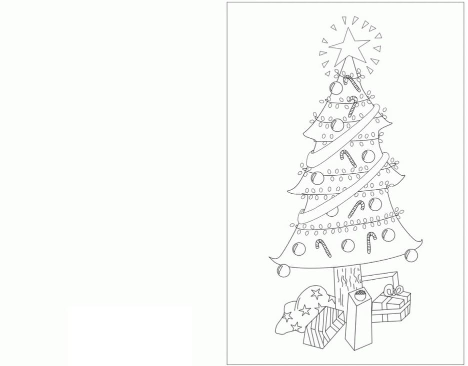Coloriage Cartes de Noël à imprimer