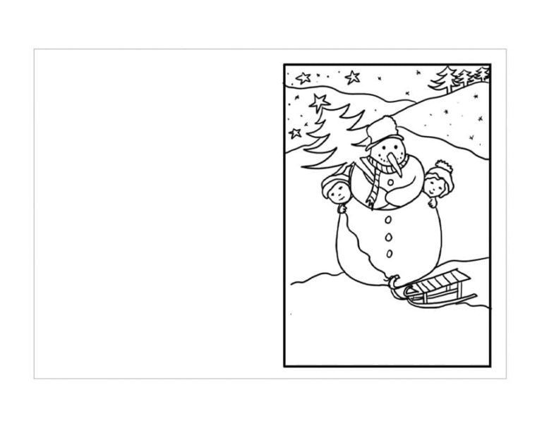 Dibujos de Tarjetas de Navidad para Colorear