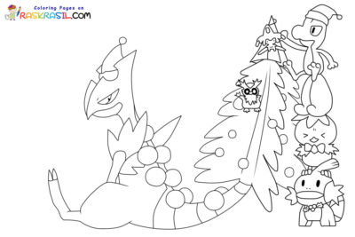 Pokemon Christmas Coloring Pages