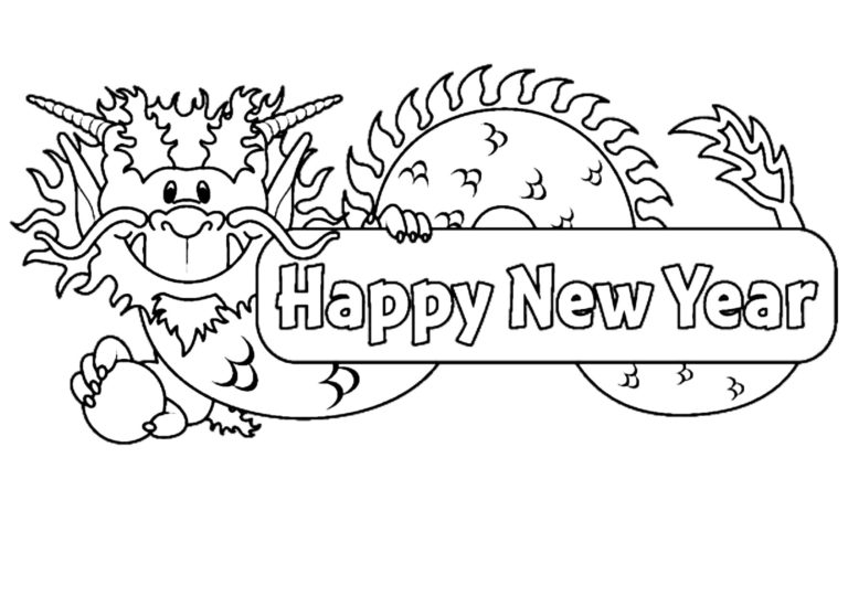 Coloriage Nouvel An Chinois à imprimer