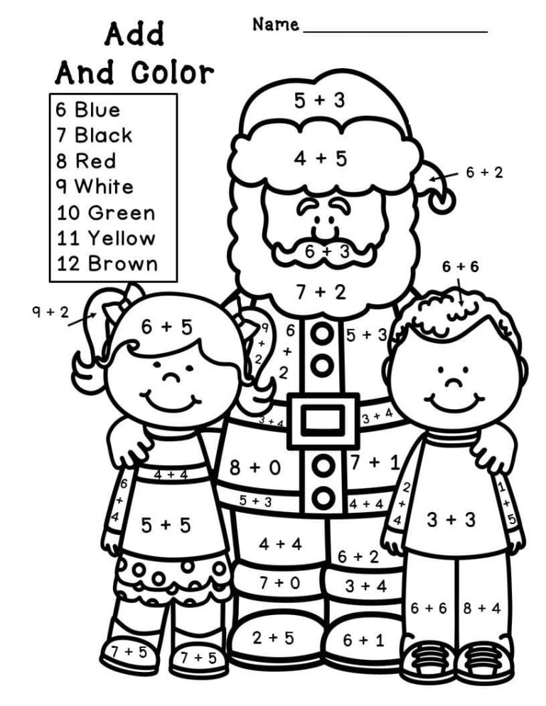 Christmas Color By Number Coloring Pages