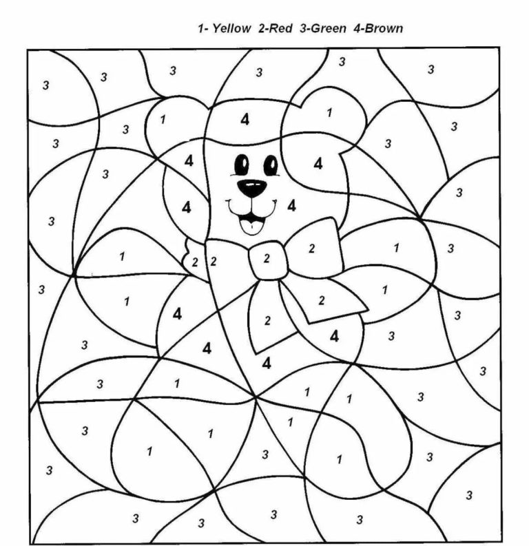 Christmas Color By Number Coloring Pages