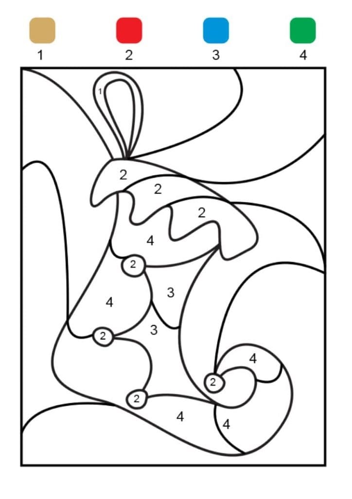 Christmas Color By Number Coloring Pages