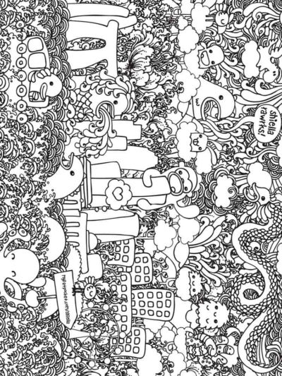 Coloriage Doodle Art à imprimer