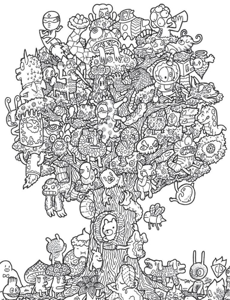 Ausmalbilder Doodle Art | Kostenlos Malvorlagen zum Ausdrucken