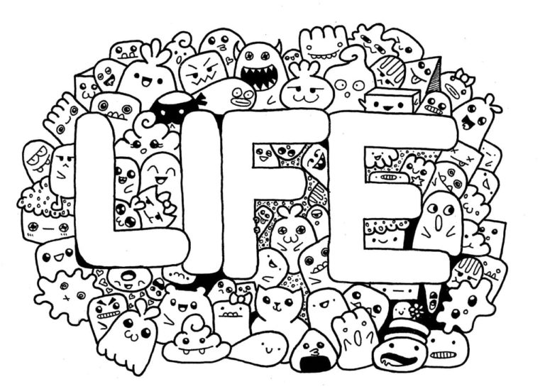 Coloriage Doodle Art à imprimer