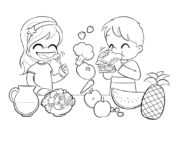 Ausmalbilder Essen | Kostenlos Malvorlagen zum Ausdrucken