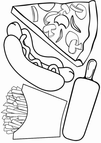 Coloriage Nourriture à imprimer