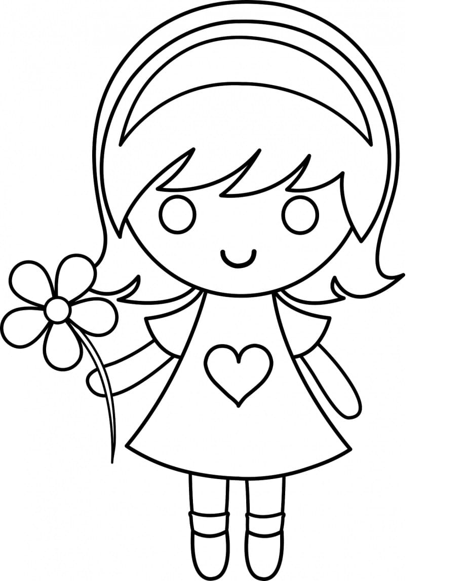Easy Coloring Pages for Girls
