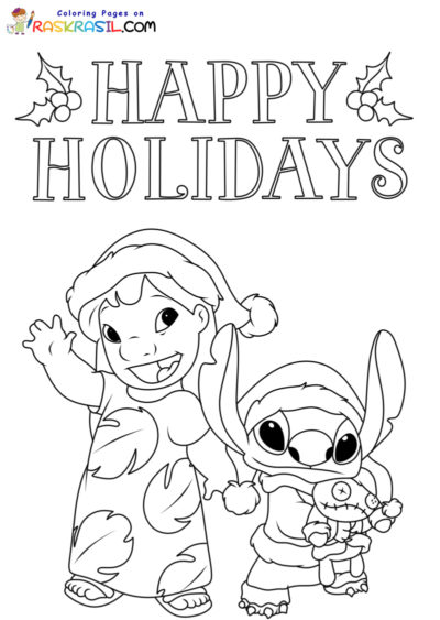 Happy Holidays Coloring Pages