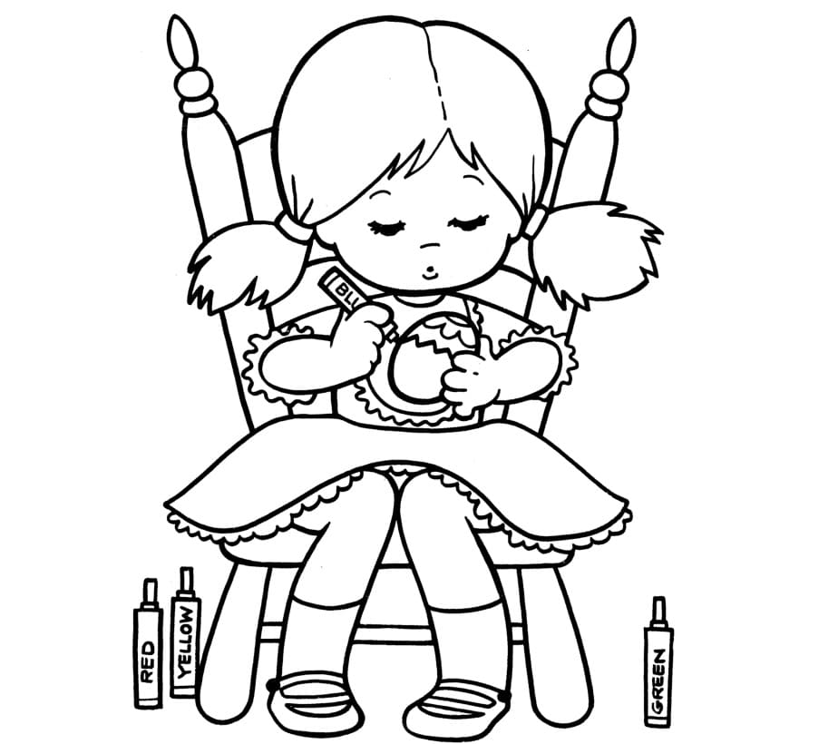 Little Girl Coloring Pages