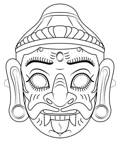 Masks Coloring Pages