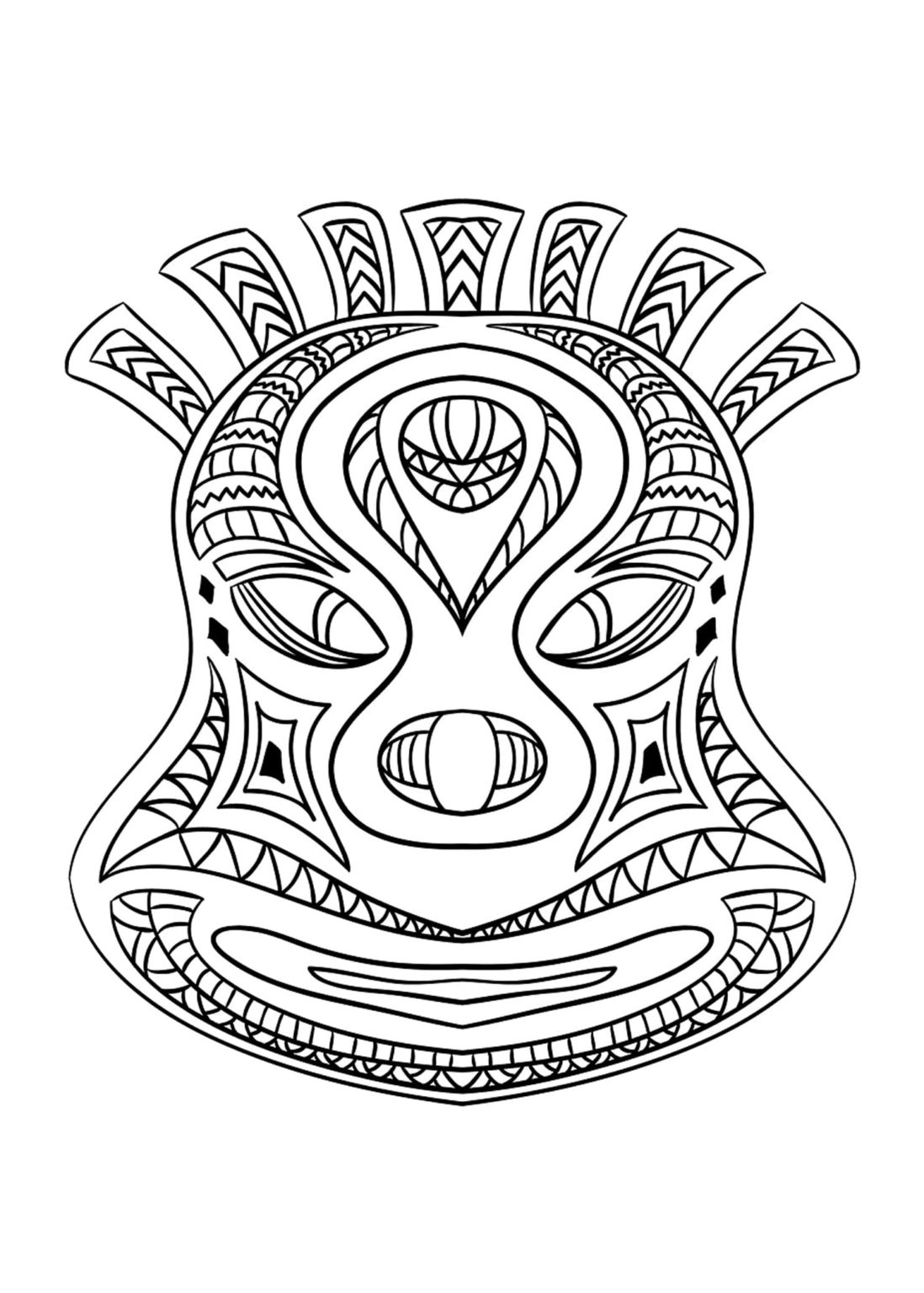 Masks Coloring Pages
